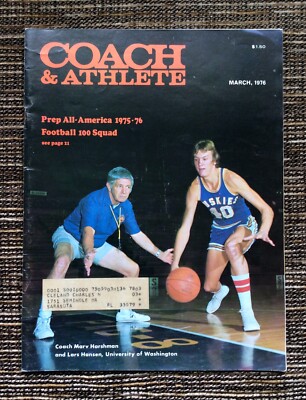 RARE 1976 Coach & Athlete Magazine: Coach Marv Harshman, Carl Tacy ...