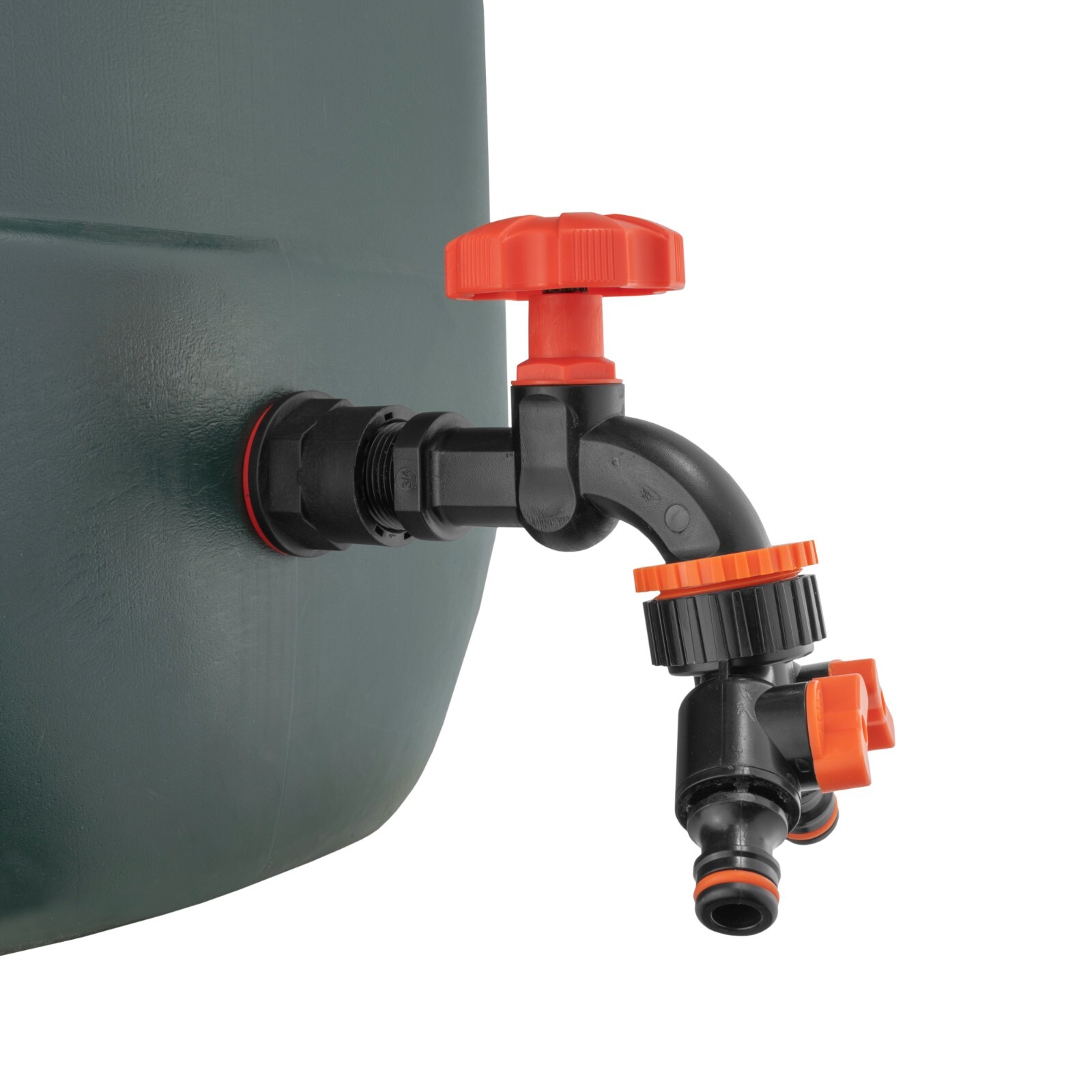 Water Butt Replacement Tap Solid Metal Lever UK Bib Outlet Barb Quick ...