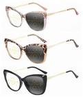 Varifocal Multifocal Cat Eye Spring Hinges UV400 Photochromic Reading ...