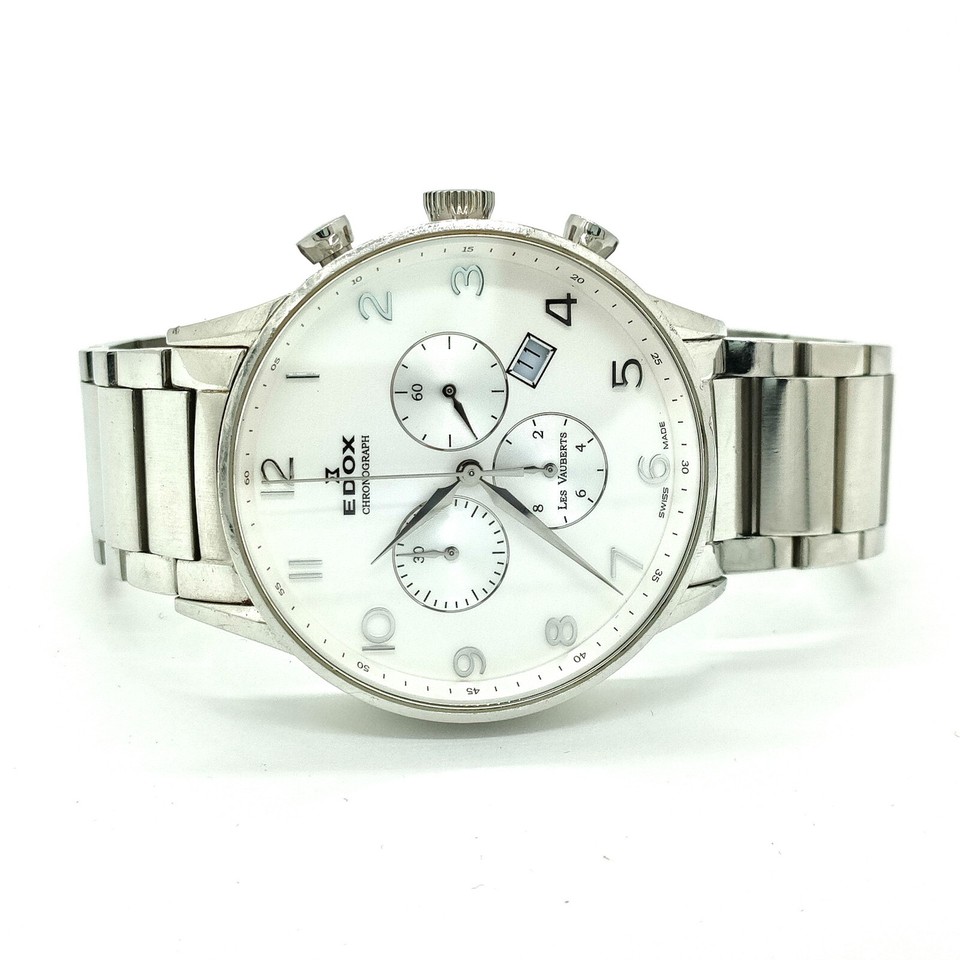 EDOX Watch 620706 40mm Men's Whites X Silver 434723 | eBay