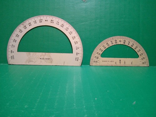2 Vintage Metal Protractors for Drafting - Made in U.S.A | eBay