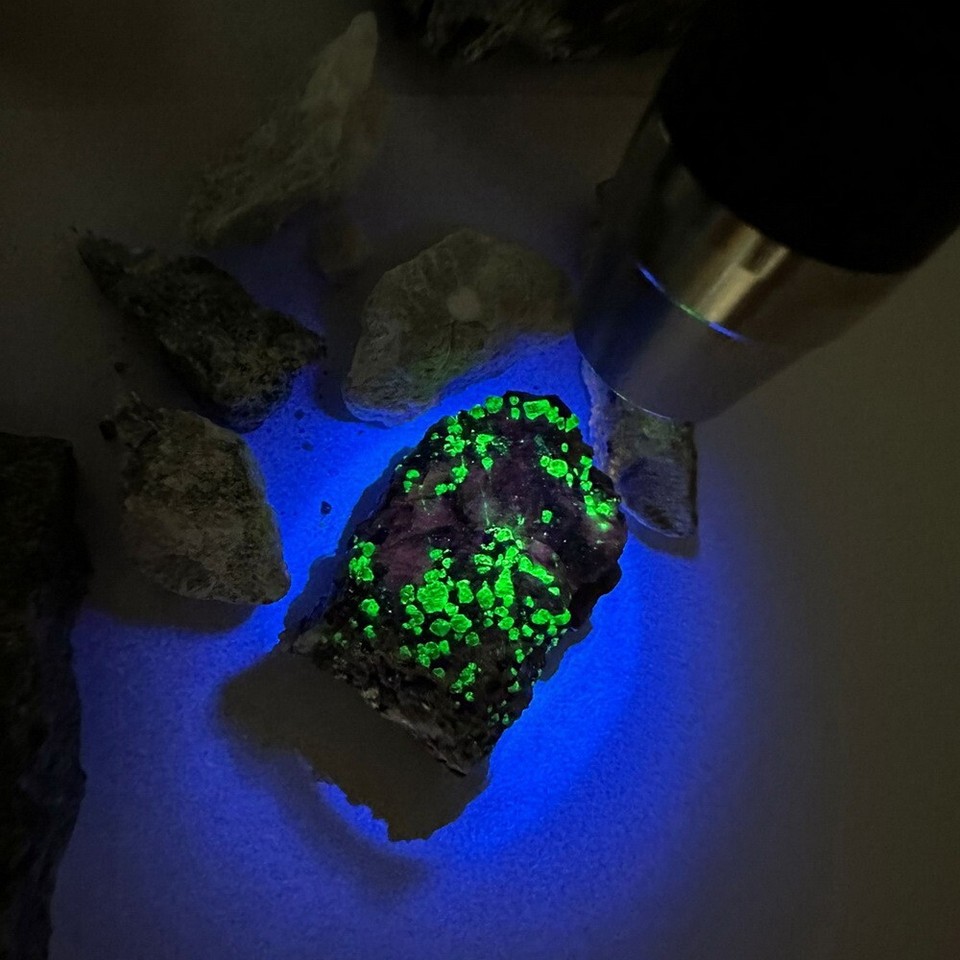 Shortwave UV LED Flashlight 254nm UVC Ultraviolet Fluorescent Mineral ...