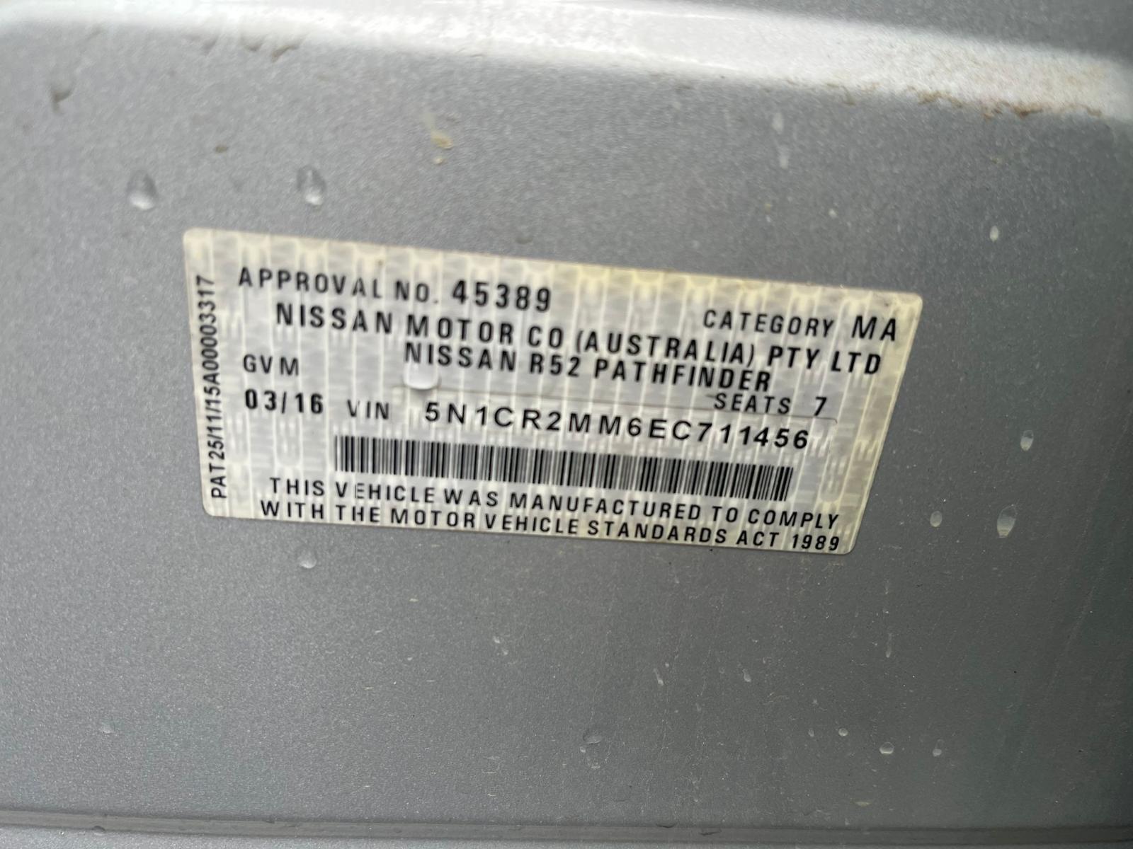 NISSAN PATHFINDER REAR GARNISH TAILGATE LAMP (LH SIDE), HYBRID, R52, 08 ...