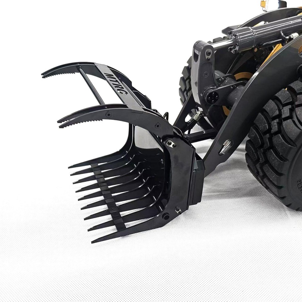 Metal Root Rake Grapple Attachment for MTM 1/14 RC Hydraulic Loader ...