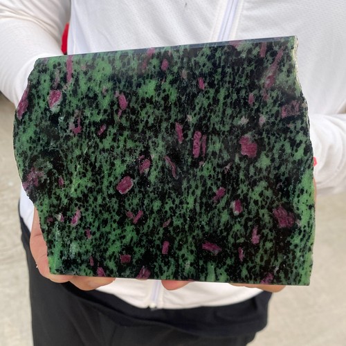 2lb Natural green Ruby zoisite (anylite) slice crystal slab sample ...