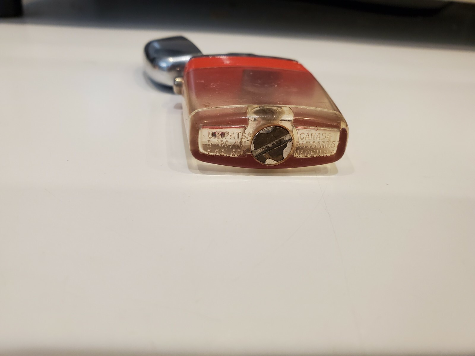 Vintage Scripto VU Lighter BOWLER with Red Band | eBay