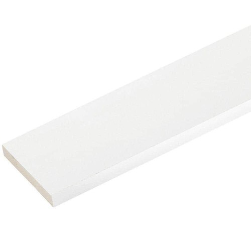 Veranda PVC Trim 3/4" X 5-1/2" X 8' Solid Smooth Board Reversible White ...
