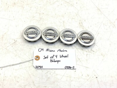 02 03 04 05 06 NISSAN MAXIMA CENTER WHEEL HUBCAPS SET OF 4 OEM 40342 ...