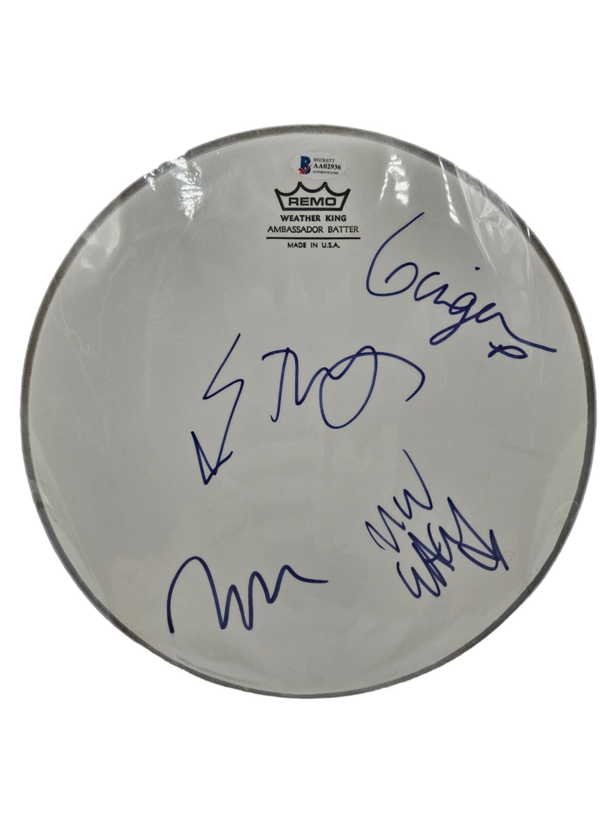 Marilyn Manson Autographed Drumhead Band Signed Gacy Twiggy Fish ...