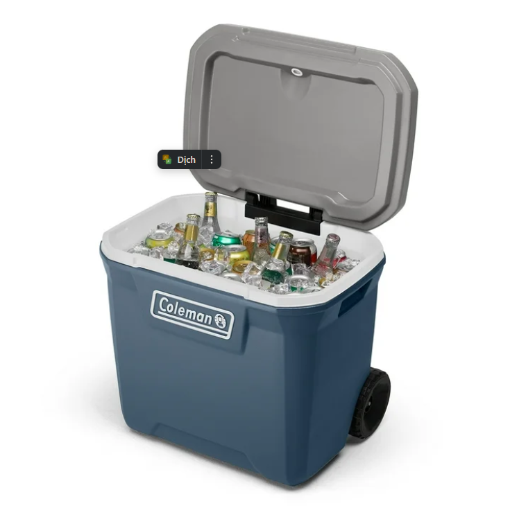 Coleman 316 Series 60QT Ice Chest Rolling Cooler with Wheels, Lakeside ...