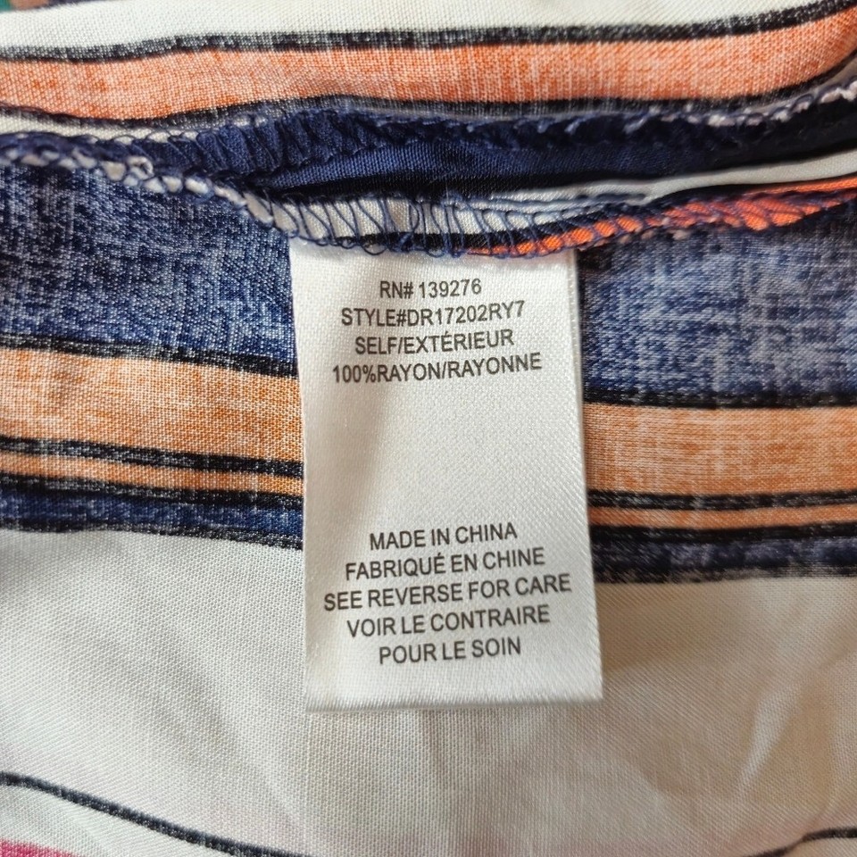 DR2 BY DANIEL RAINN Tunic Shirt Dress Blue White And Orange Medium NWT ...