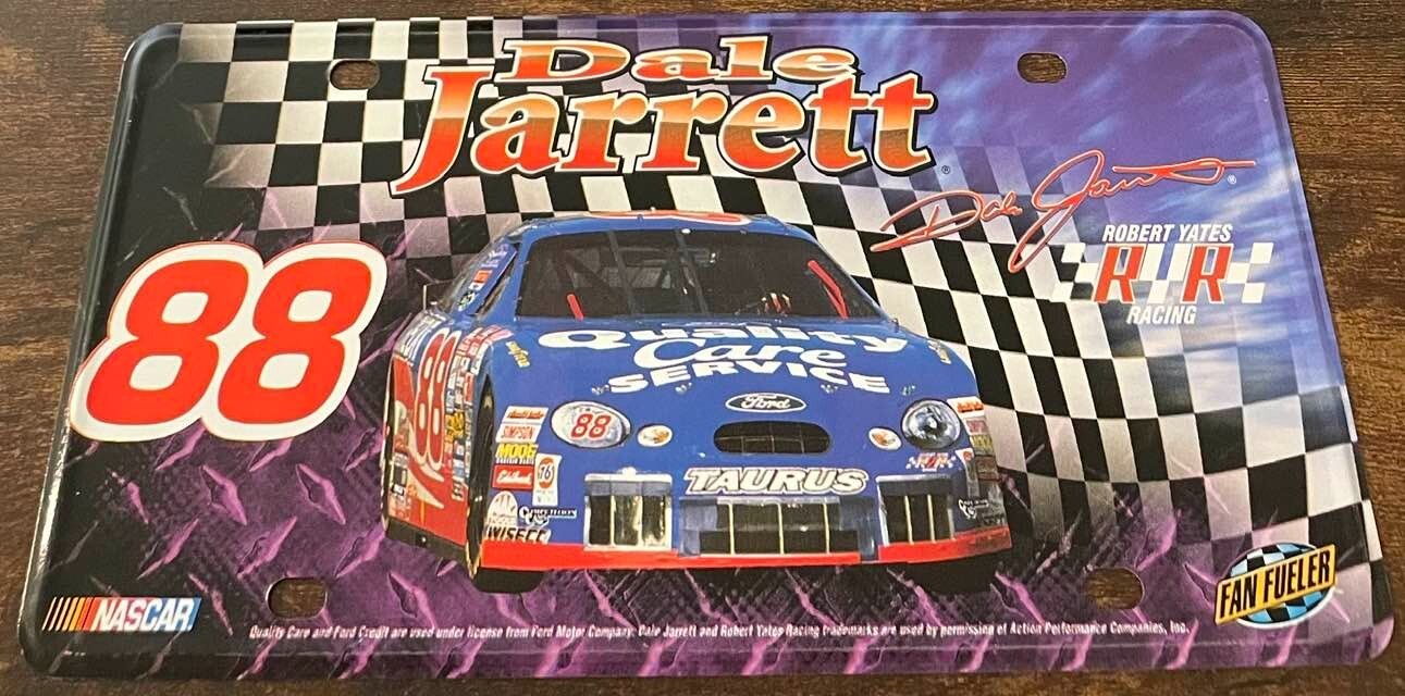 Dale Jarrett Nascar Driver Booster License Plate Number 88 Car Firs ...