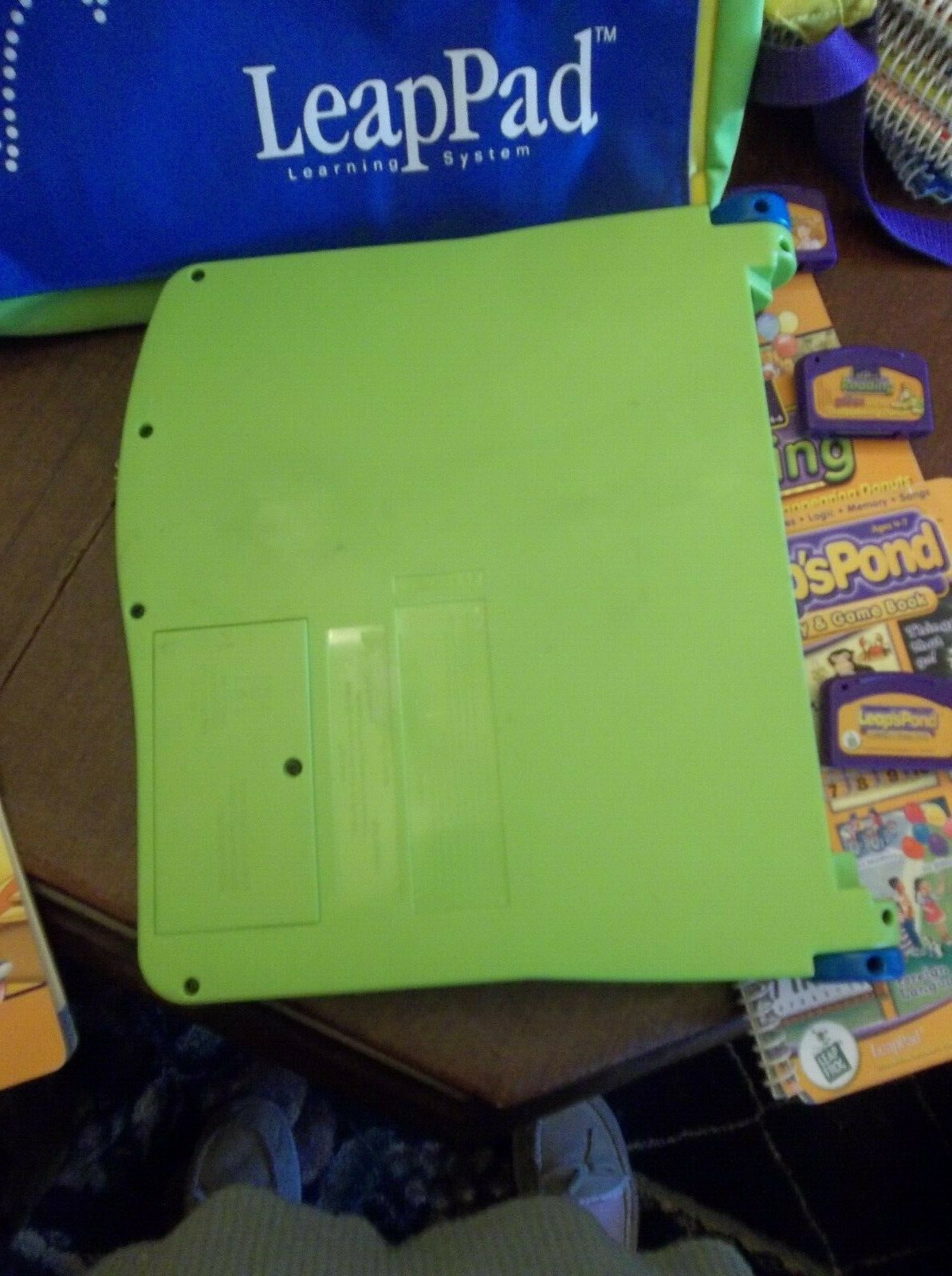 VTech LeapFrog Leap Pad Learning System Green/Blue w/ 4 Smartridges ...