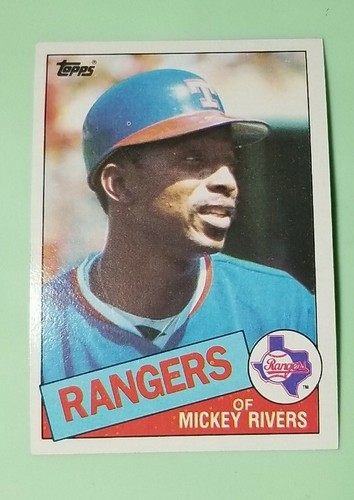 1985 Topps Baseball #371 Mickey Rivers - Texas Rangers | eBay