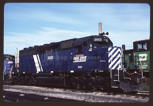 Original Slide - MRL Montana Rail Link 3002 SD40 Livingston MT 8-9-91 ...