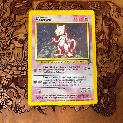 mewtwo pokemon card 10/130 holo 2000 Base Set 2 | eBay