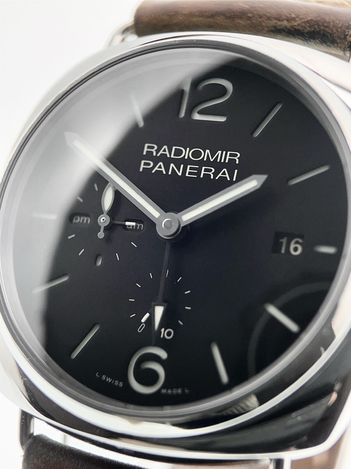 Panerai Radiomir 10 Days GMT Steel Black Dial 47mm Automatic Watch ...