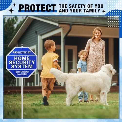 Protected by Home Security System Signs for Yard with Stake and ...
