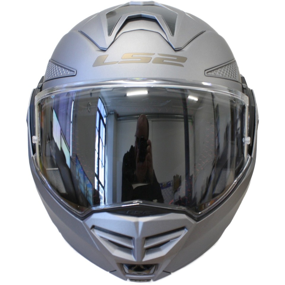 Ls2 Motorcycle Helmet S Advant X Solid FF901 - Flip-Up Helmet Titanium Matte | eBay
