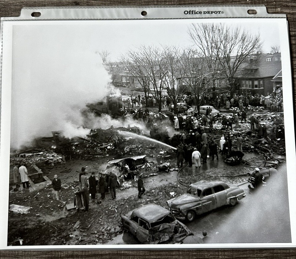 Dramatic Action Photo 1959 Chicago Plane Crash 64th & Kilpatrick City ...