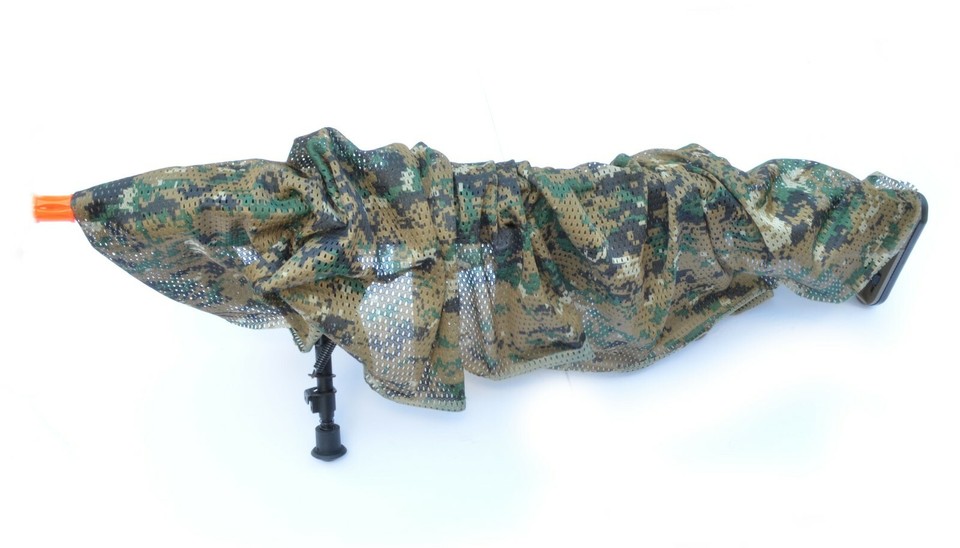 Camouflage Rifle Sniper Veil Netting Mesh Gun Wrap Material - Camo ...