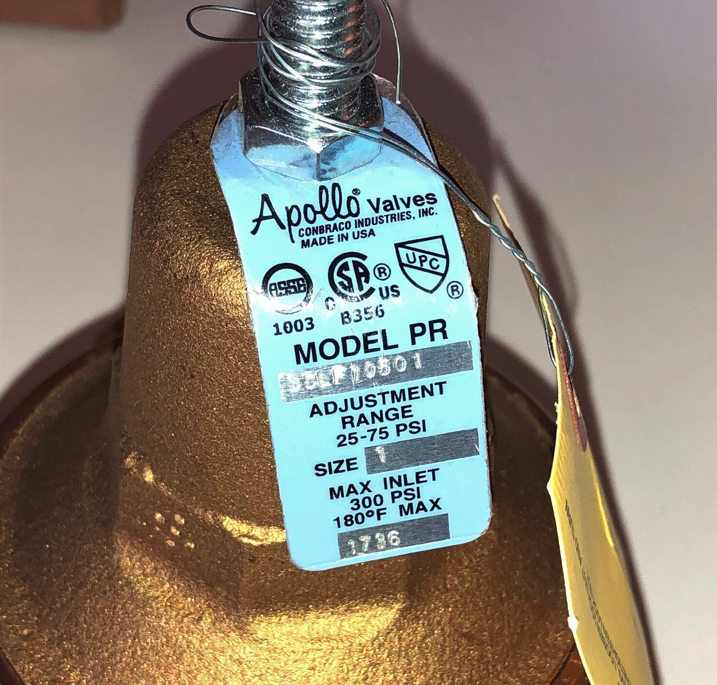 Apollo 36LF Series 1in Double Union Pressure Reducing Valve with Port ...
