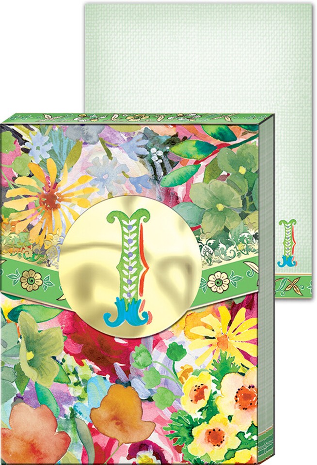 Punch Studio E2 Wildflowers Initials Monogram Mini Pocket Note Pad ...