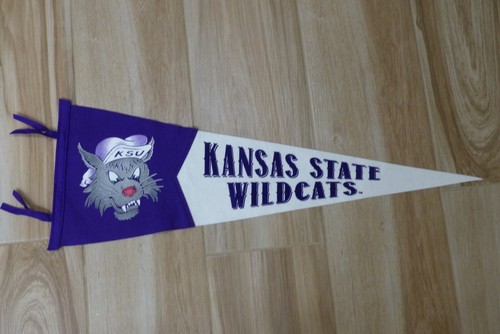 VINTAGE KANSAS STATE WILDCATS FELT PENNANT MINT RARE 32 X 11.5 TM | eBay