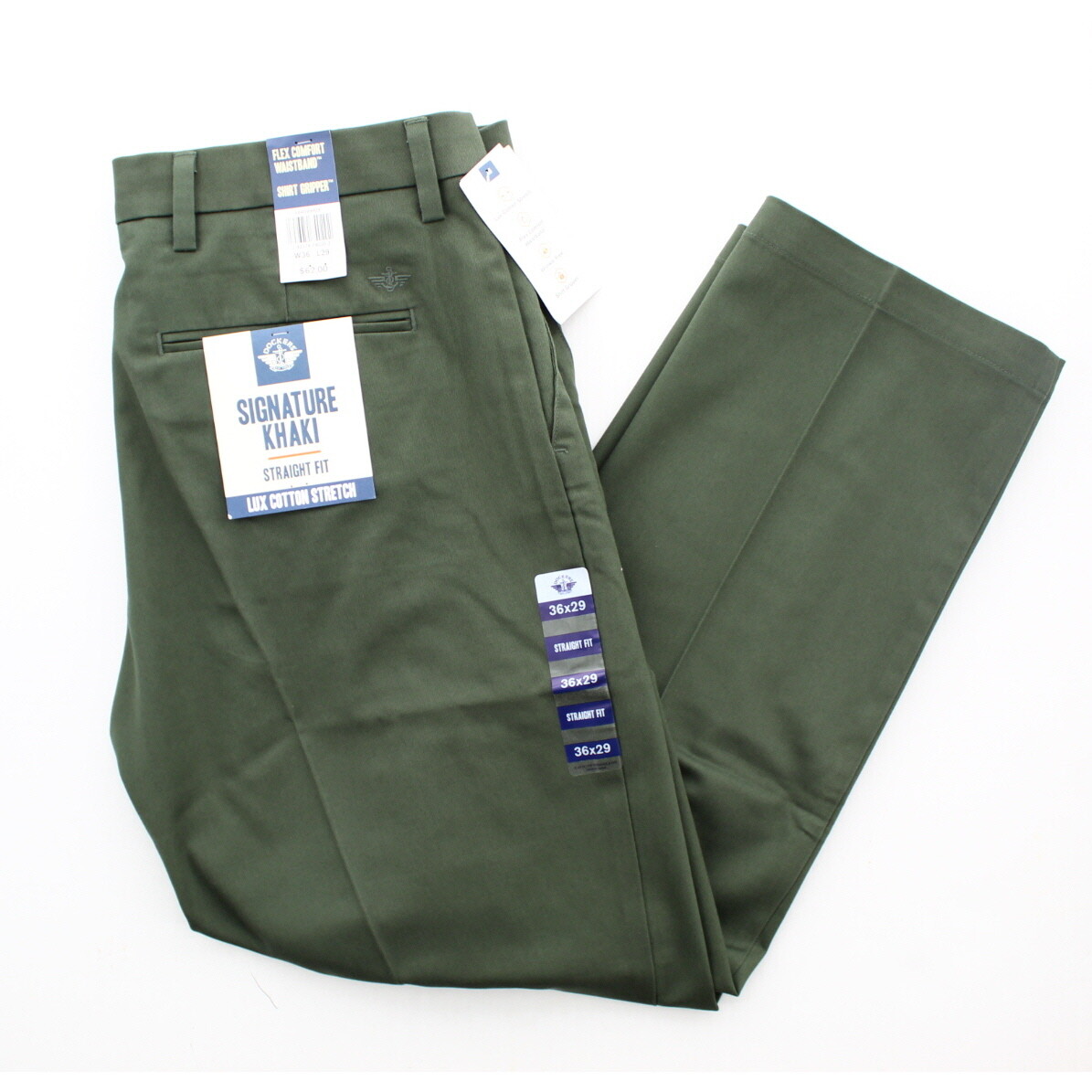 Dockers Men's Straight Fit Signature Lux Cotton Stretch Khaki Pant ...