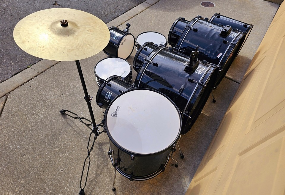 11-Piece Drum Set Used (2 Bass Drums, 2 Snares) | eBay