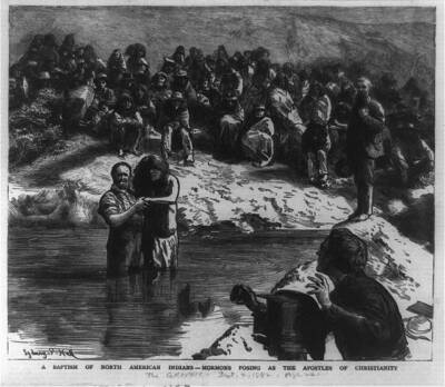 Baptism of North American Indians,Mormons,Apostles of Christianity,1882 ...