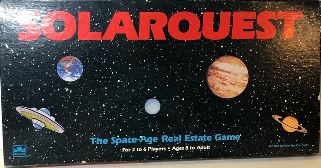 Vintage 1986 Golden Solarquest Board Game Space Age Real Estate ...