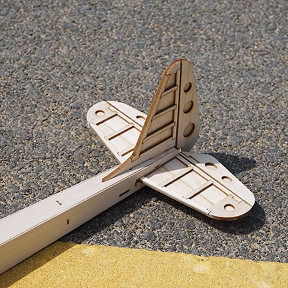 DIY Glider RC Aircraft Model Airplane Balsa Wood Fixed Wing DIY KIT ...
