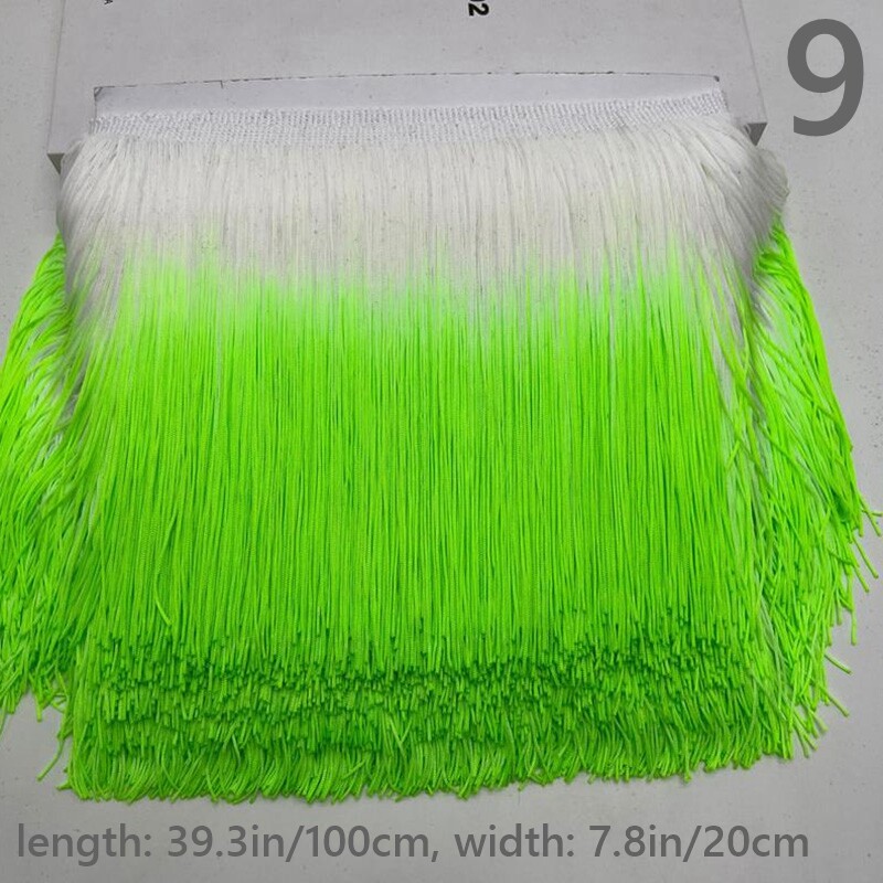 1M Gradient Tassel Two Tone Fringe Color Block Trimming for Dancewear ...