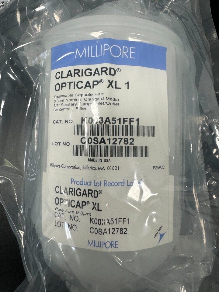 Millipore Opticap XL 1 Capsule Clarigard Filter 0.3um Nominal ...