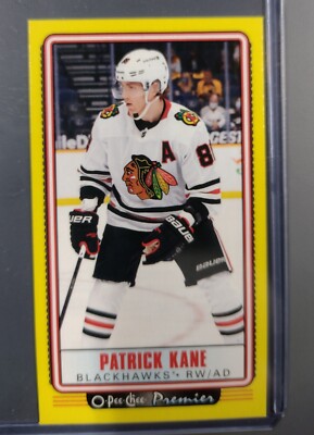 21-22 O Pee Chee Patrick Kane Tallbou, Yellow Border - SHORT PRINT! | eBay