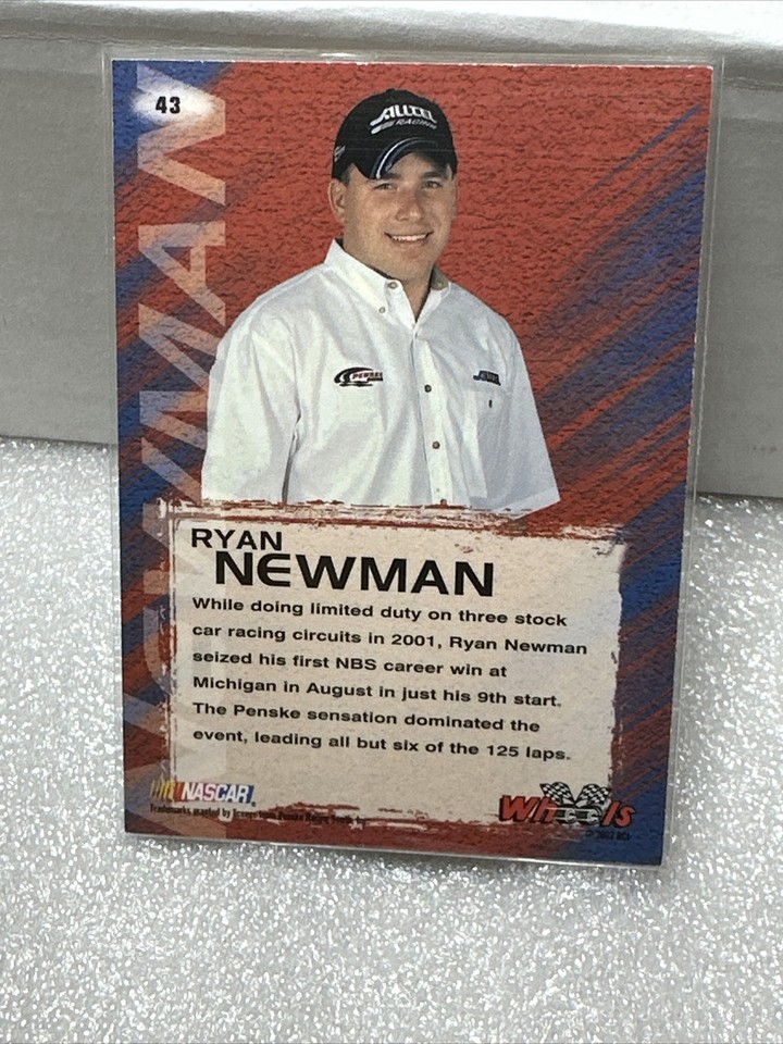 RYAN NEWMAN RC Rookie Card 2002 Wheels High Gear #43 NASCAR Alltel | eBay