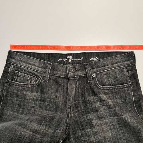 7FAM Dojo Jeans Size 28 Black Flare Diamond Rhinestone | eBay