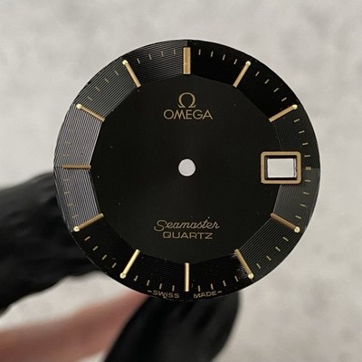 Vintage Omega Seamaster Quartz Pie Pan Black Date 196.0232 / 0189 ...