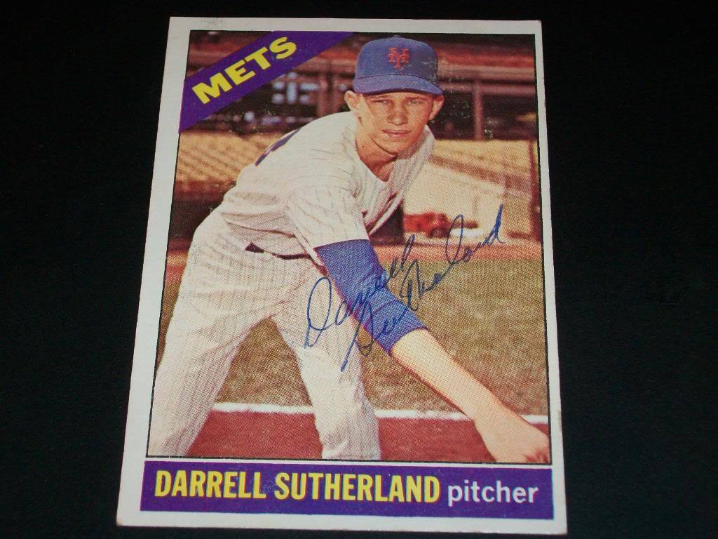 Mets Darrell Sutherland Authentic Autograph Signed 1966 Topps #191 M7 ...