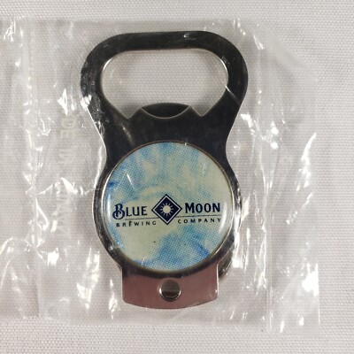 NEW Blue Moon Brewing Company Bottle Opener Keychain Keyring Metal ...