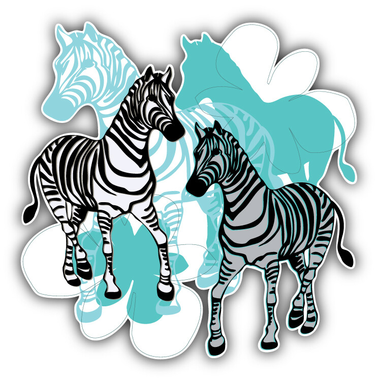 Zebra Label Animal Car Bumper Sticker Decal | eBay