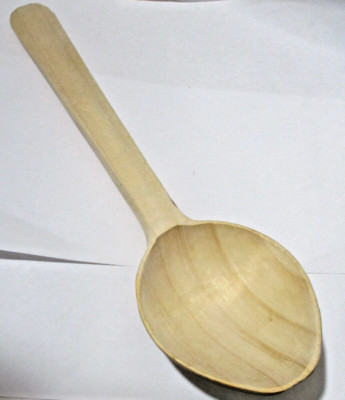 Hand Carved Wooden Deep Serving Spoon Ladle Spoon Natural | eBay