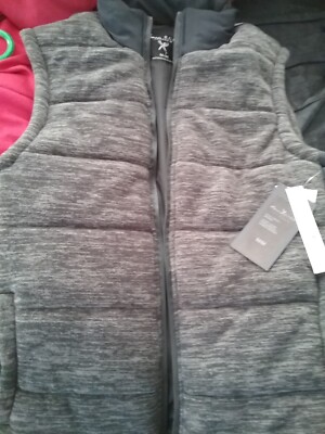 Marc Ecko Mens Medium Black/Charcoal Vest (NBU w/tags) | eBay