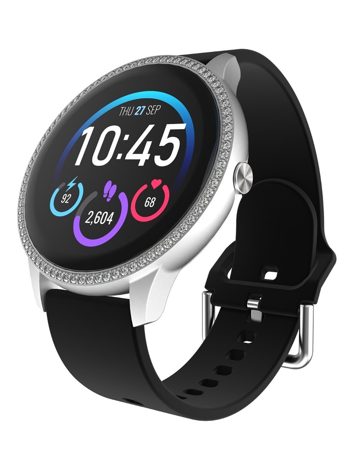 iTech Elite 3 Unisex Adult Round Smart Watch, Black, Silicone Strap | eBay