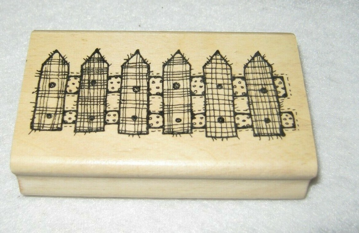Hooks Lines & Inkers- Rubber Stamp - Fence Patch - # M19 - Large Size ...