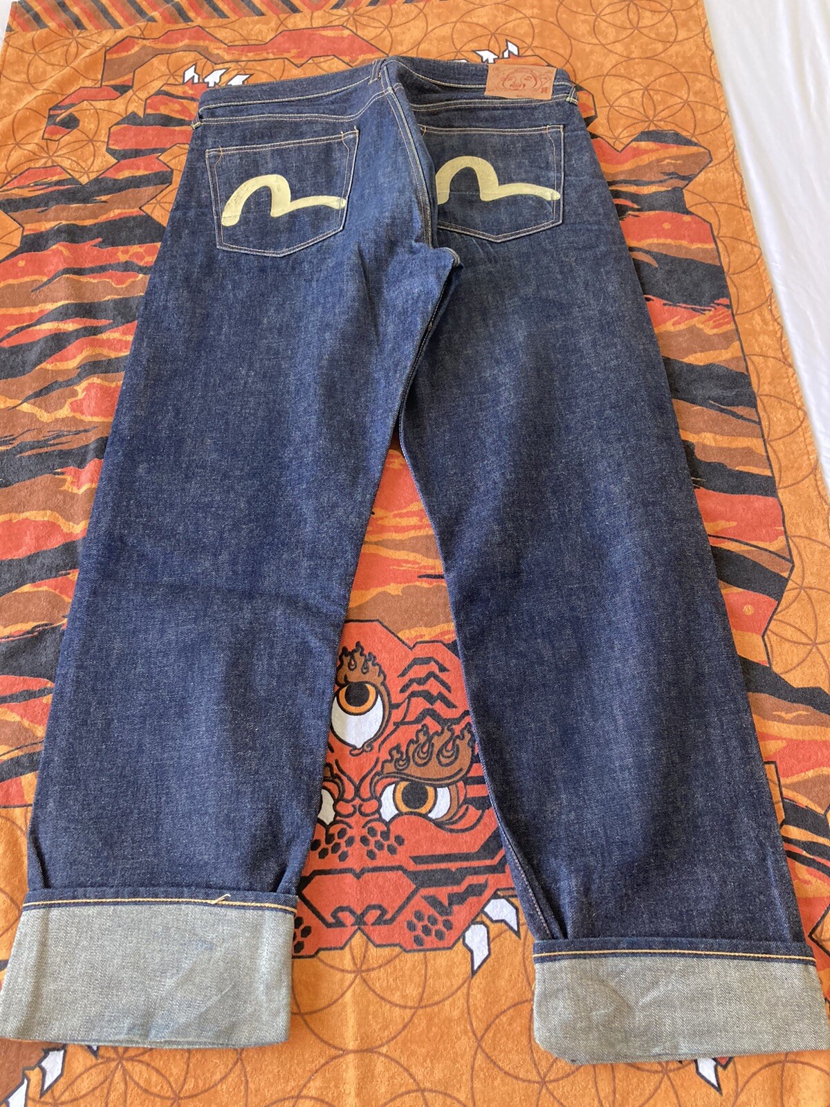 Very Rare Vintage Evisu 2000 Loose Fitting Jeans Hand… - Gem