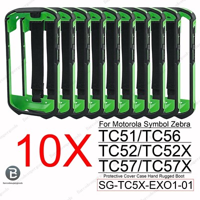 10Pcs Green Protective Cover Hand Rugged Boot for Zebra TC51 TC56 TC52 ...