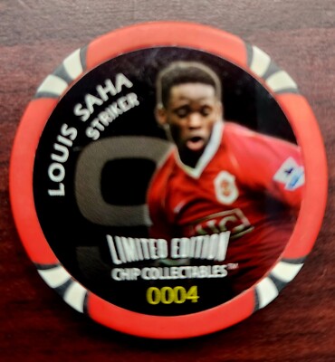 Louis Saha Official Manchester United LIMITED EDITION POKER CHIP 🔥⚽️ | eBay