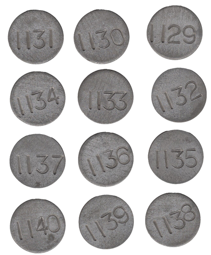 Numbered Metal Rounds/Discs 1129-1140 x12 Bulk Lot | eBay UK